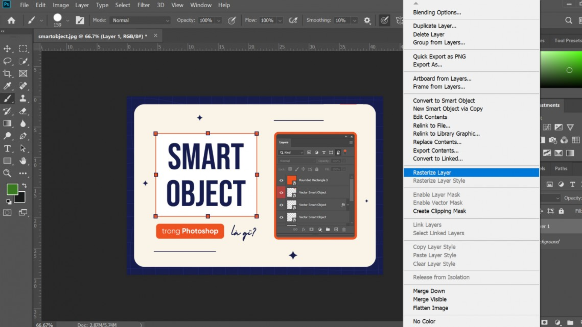59s nắm ngay công năng của Smart Object trong Photoshop