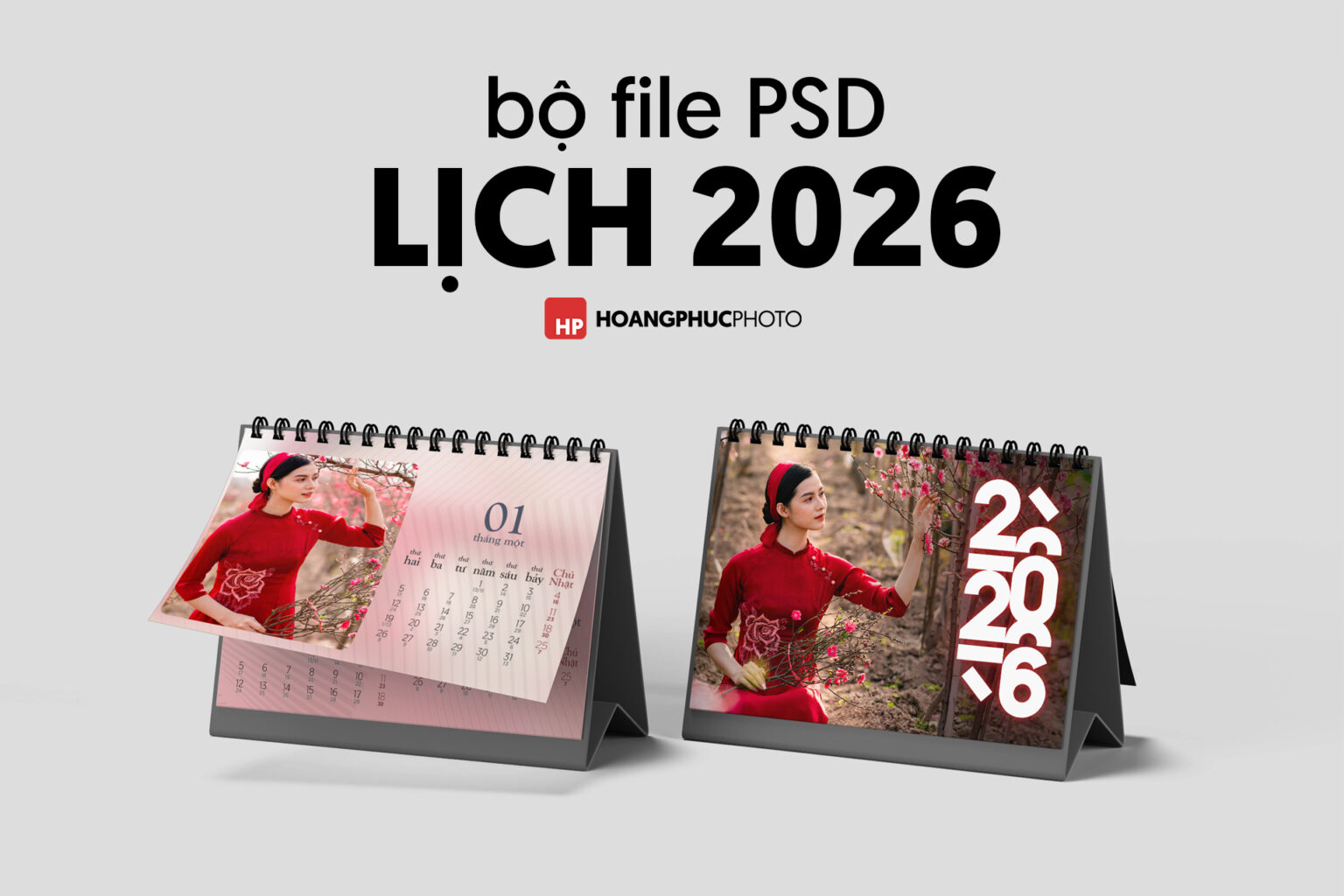 file thiết kế lịch 2026 PSD Photoshop nguyên gốc - Hoàng Phúc Photo